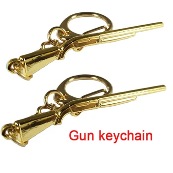 3d Gun Gold Color Keychain Charm - Buy Gun Keychain,3d Gun,Custom 3d ...