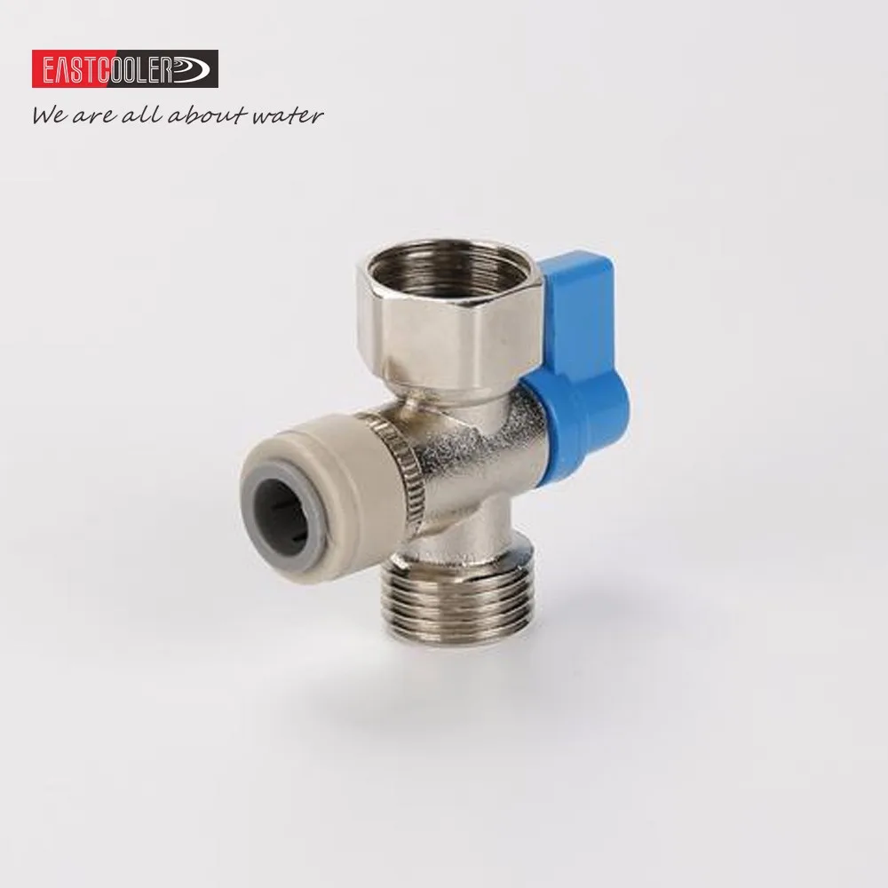1/2" Manual Control 3 Way Water Brass Inlet Ball Valve For Water ...