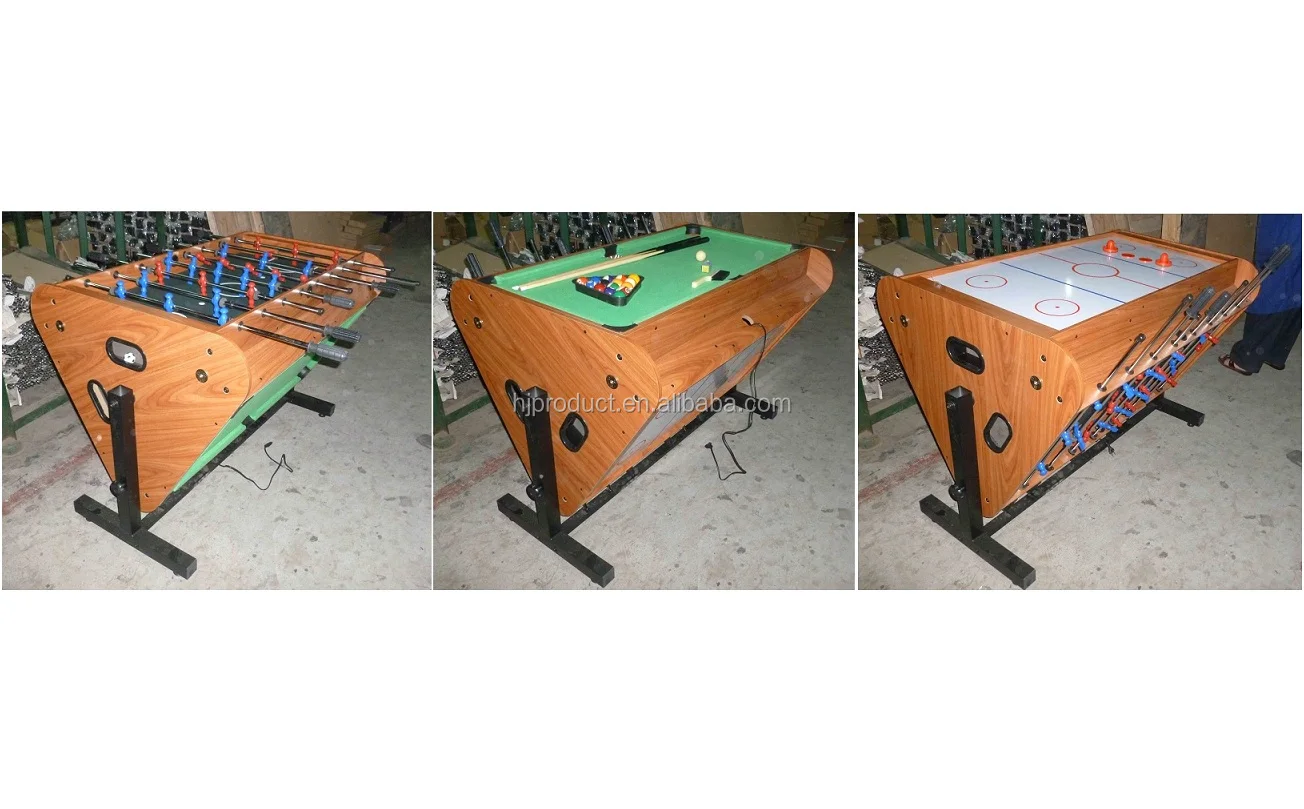 Indoor Family Use Rotation 3 In 1 Game Table Sports,Flip Up Billiard ...