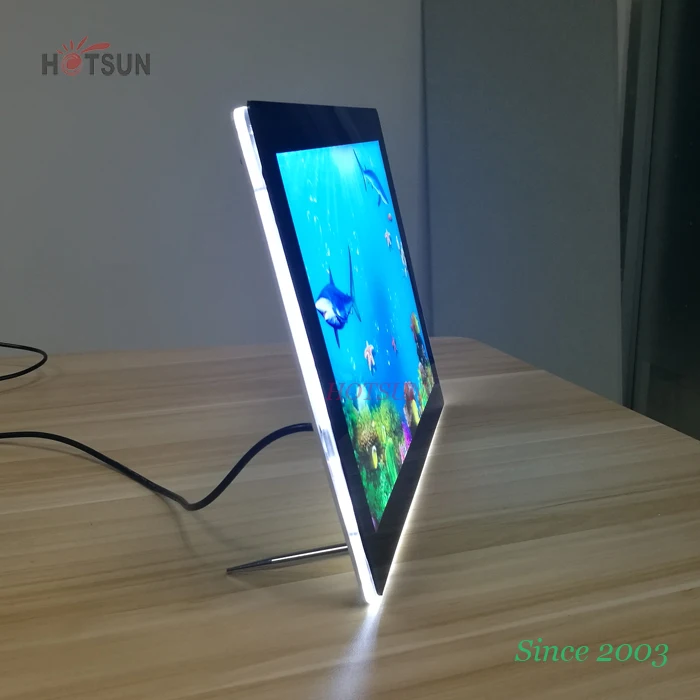 Wall Mounted Led Acrylic Photo Frame A2 A3 A4 A5 Lighting Up Acrylic ...