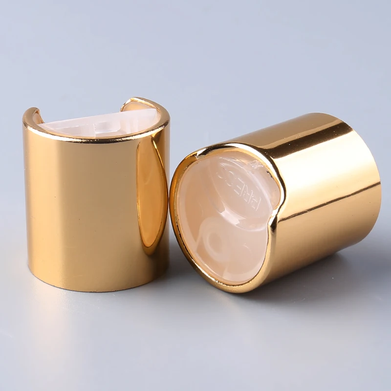 Hot sell 24/410 High Quality Aluminum Plastic Press Cap Gold Disc Top ...