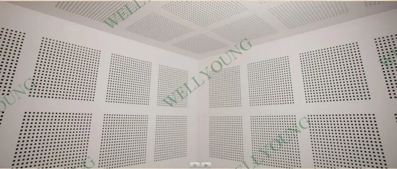 Perforated Gypsum Acoustic Wall Panels For Gymnasium And Studio - Buy ...