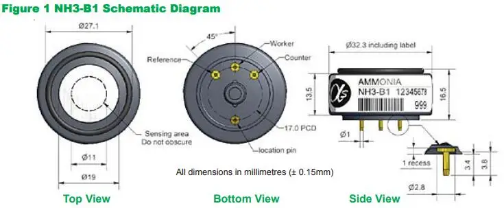 NH3-B1 Ammonia Gas Sensor - High Sensitivity & Reliable Performance