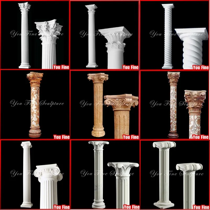 Classic Interior Decorative Marble Columns - Durable & Artistic
