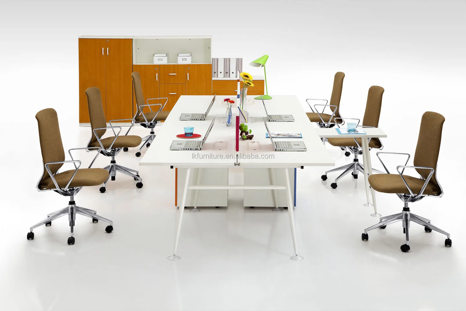 Modern Office Workstation For 6 Person Staff Work Desk - Buy Office ...