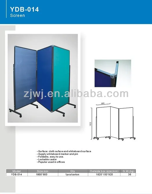 Office Room Folding Cloth Bulletin Board Divider For Screen - Buy ...