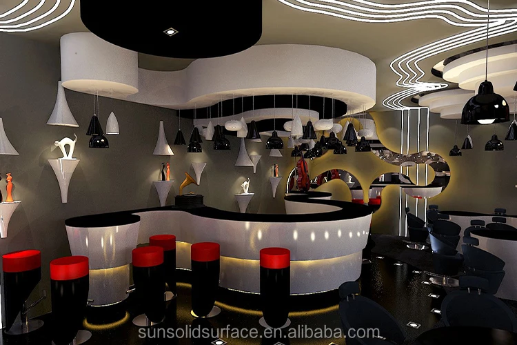 Custom L Shaped Shop Retail Store Office Front Counter Desks White ...