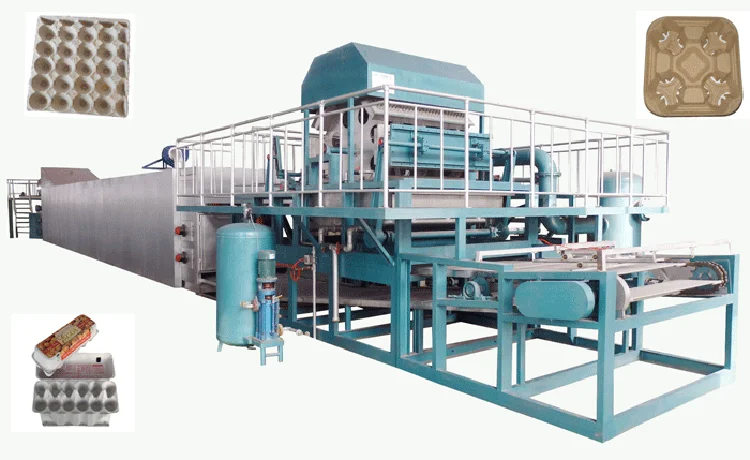 Small Profitable Machine With Drying Line Egg Tray Pulp Molding Machine ...