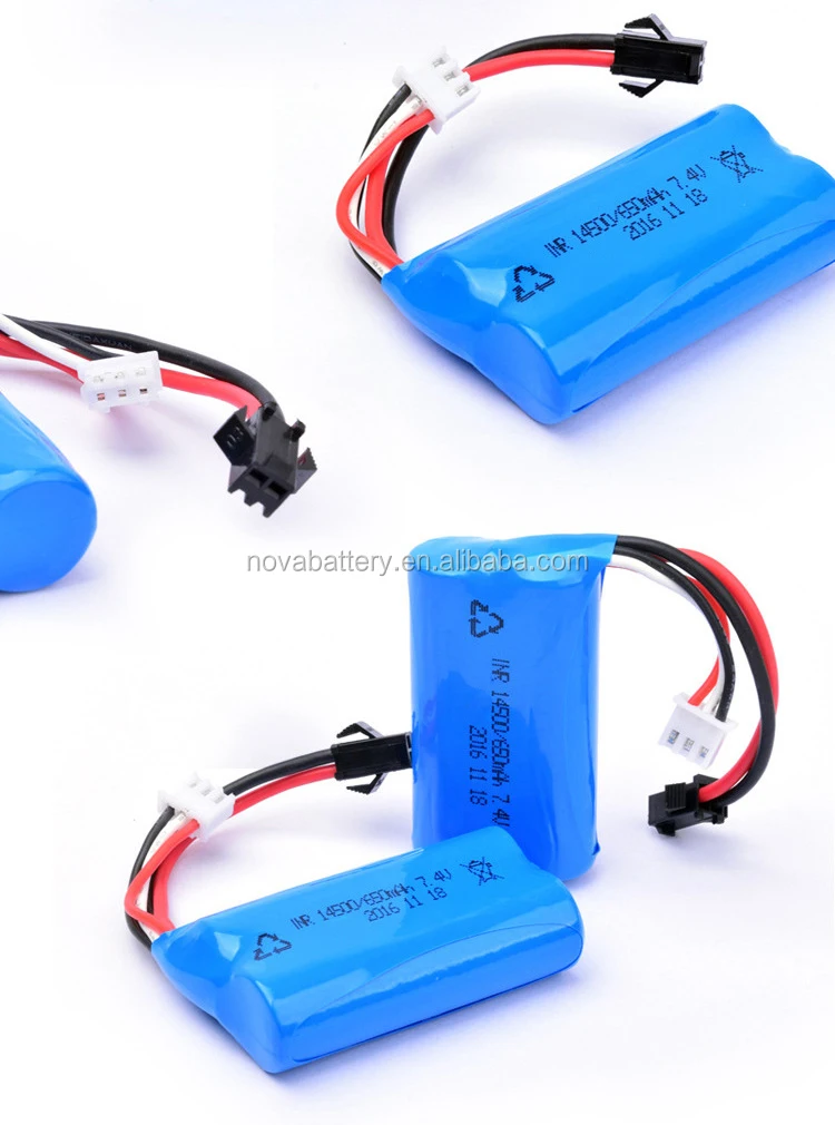 14500 Li-Ion Battery Pack 7.4v 650mah - High Performance