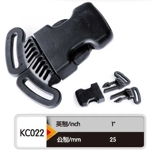 Black Webbing Adjustable Strap Plastic Buckle Press Buckle 3 Way Buckle ...