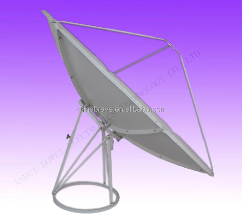 Sri Lanka 2.1 M Prime Focus Satellite C/ Ku Band Dish Antenna 6.9 W/ 2 ...