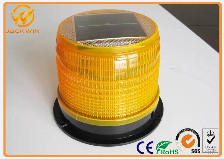Marine Solar Navigation Light - Red Led Marine Dock Barge Safety Beacon ...
