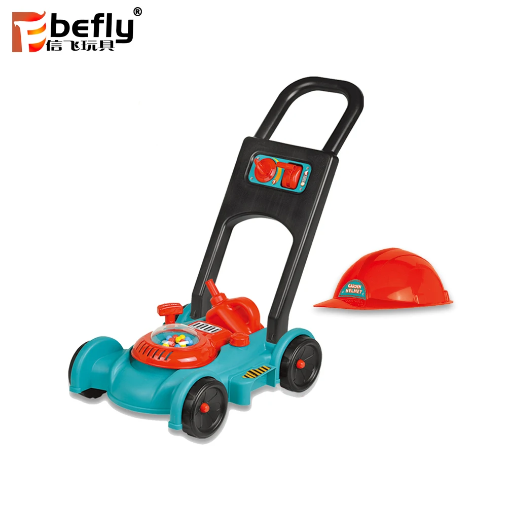 Kids Garden Play Tool Plastic Lawn Mower Toy With Cap - Buy Lawn Mower ...