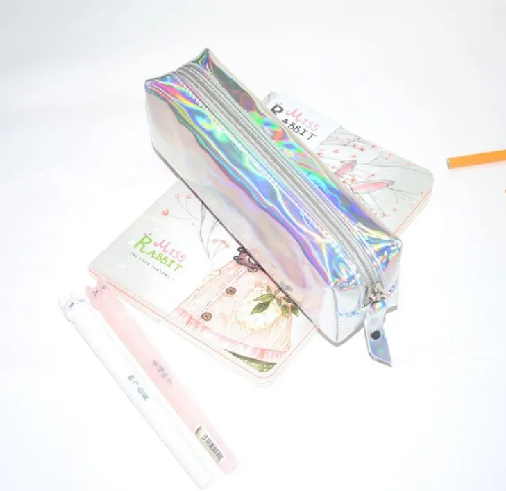 Iridescent Laser Pencil Case: Ideal for School and Stationery Needs