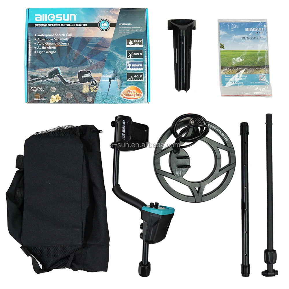 Allosun Underground Metal Detector - High Sensitivity Gold Treasure Hunter
