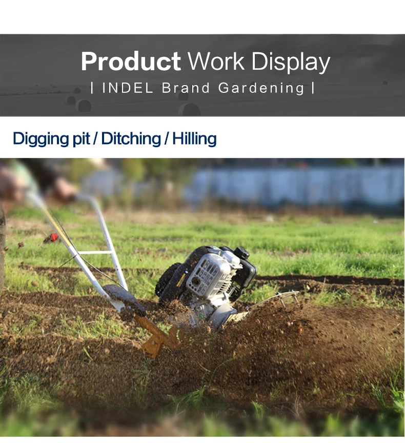Mini Tiller Cultivator - Efficient Farm Trenching Machine