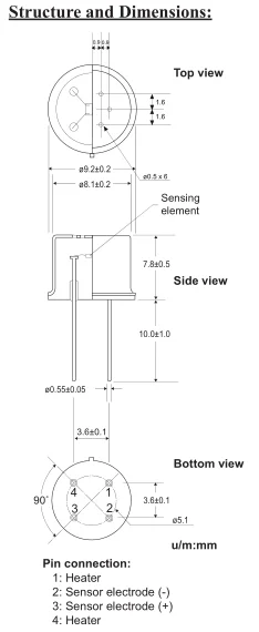 Tgs2602 Gas Sensor For Odor Monitors - Buy Air Quality Sensor,Air ...