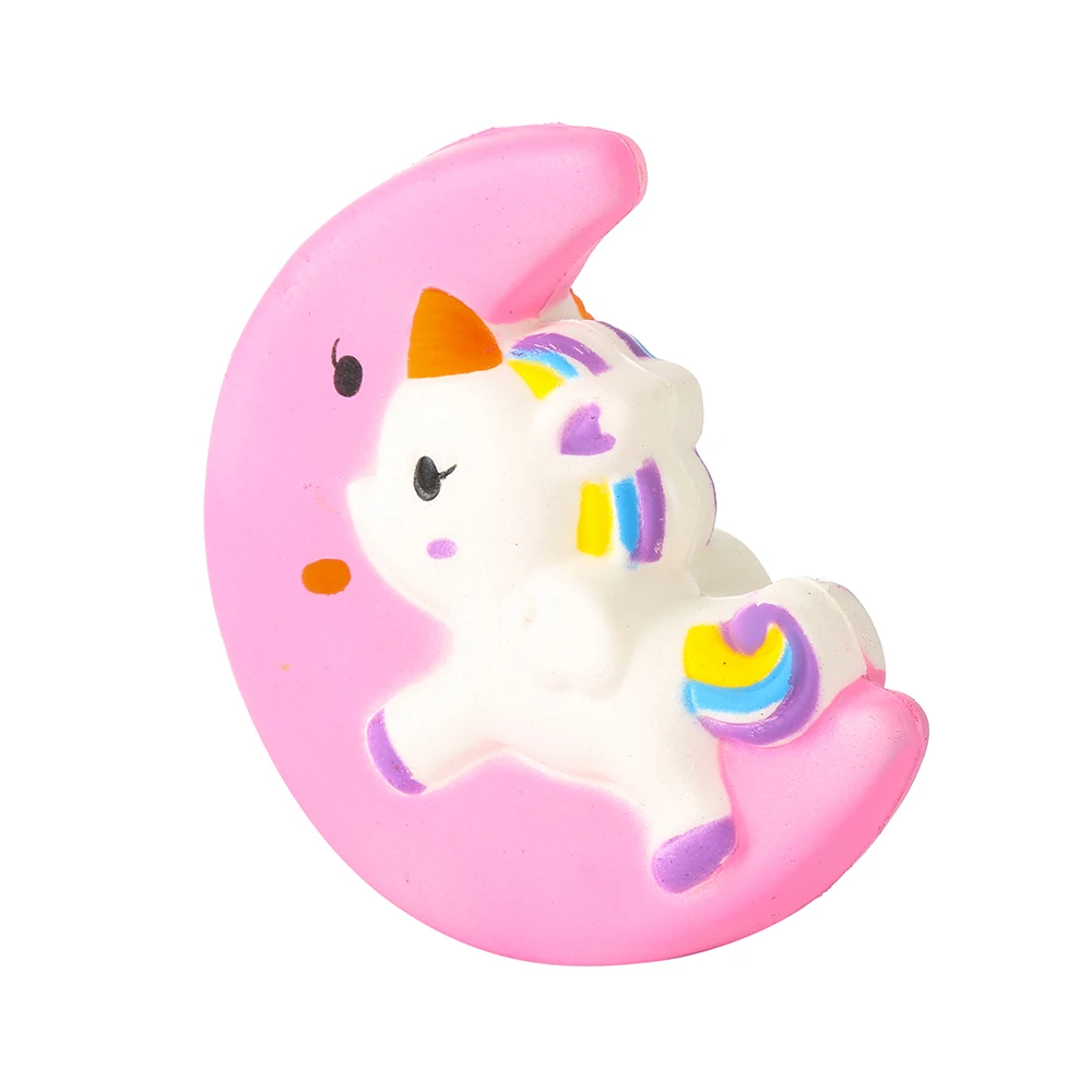 Cute Squishy Unicorn Crescent Pu Toy Stress Ball And Anxiety Reducer ...