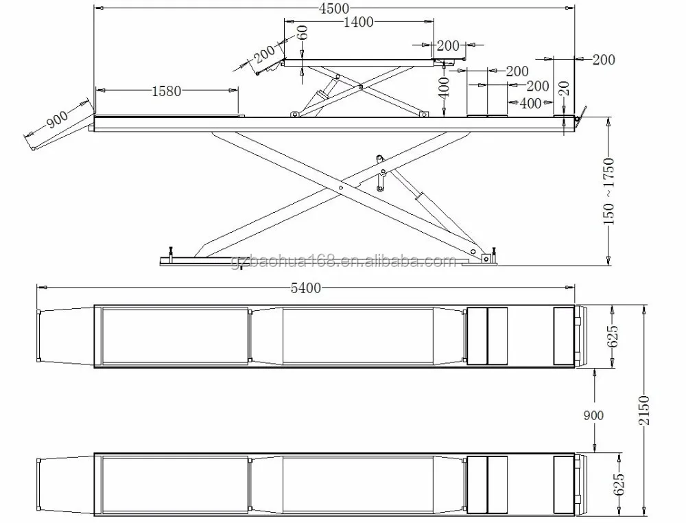 Scissor Lift,Wheel Alignment Scissor Lift On Ground Mounted. - Buy ...