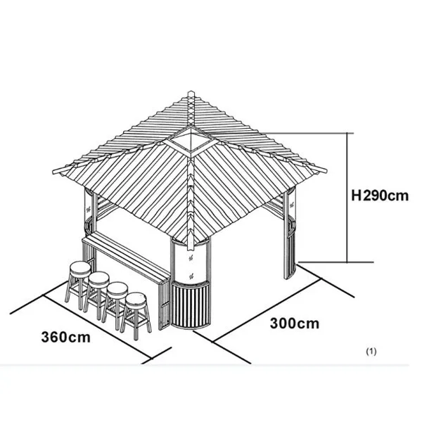 Polystyrene Bar and Stool Aluminium Gazebo Structure Outdoor Spa ...