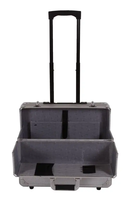 Silver Aluminium Wheeled Briefcase Travel Pilot Doctor Case| Alibaba.com