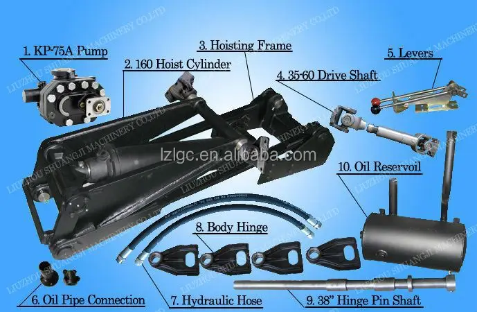 Tipper Truck Hoist Frame With Dump Arm And Tension Lever - Buy Tipper ...