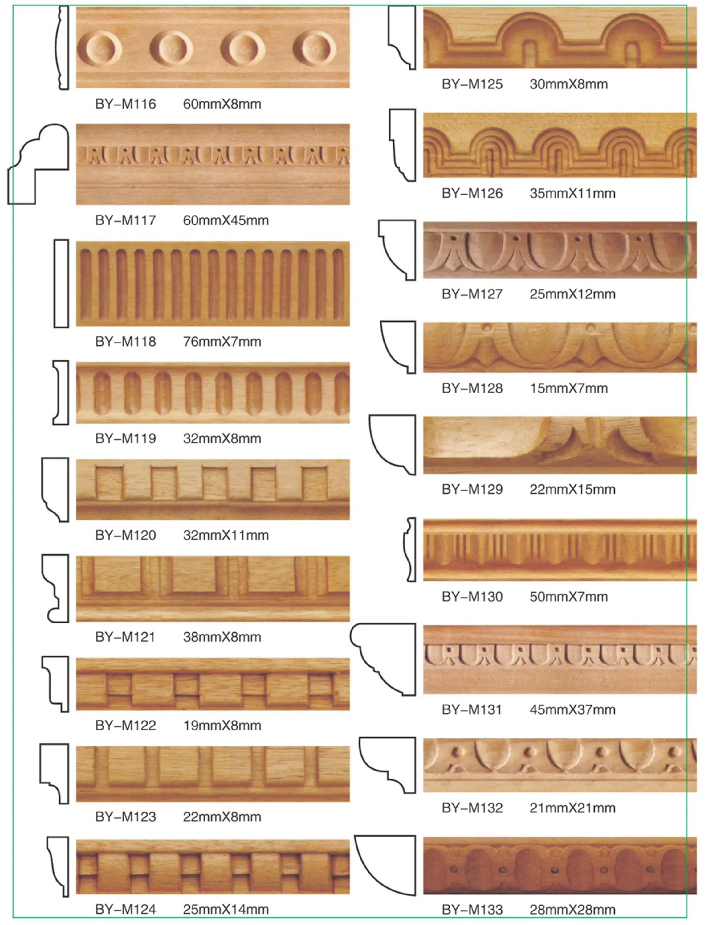 Manufacturer Supply Decorative Trim Dentil Wood Carving Mouldings Pine ...