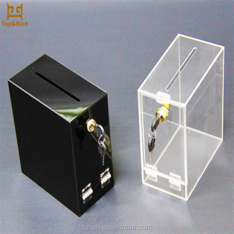 Custom Transparent Acrylic Security Box Acrylic Tender Box - Buy ...