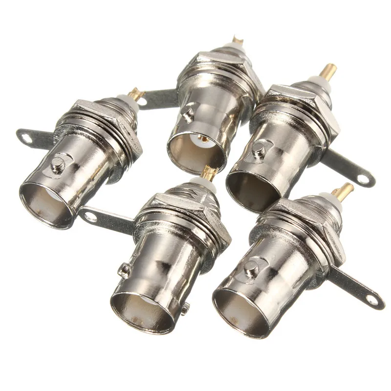 Bnc Female Socket Solder Connector Chassis Panel Mount Coaxial Cable ...