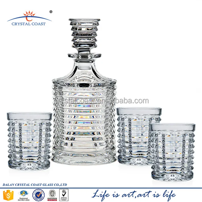 Decorative Whiskey 750ml Clear Fancy Glass Liquor Bottle - Buy Clear ...