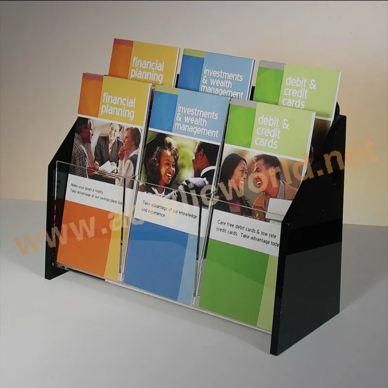 Acrylic Rotating Display Stand Vertical Leaflet A5 Paper File Holder ...