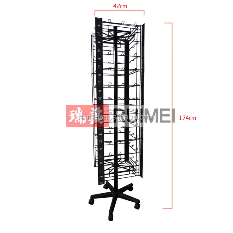 Metal 4 Sided Rotating Display Stand For Supermarket - Buy Rotating ...