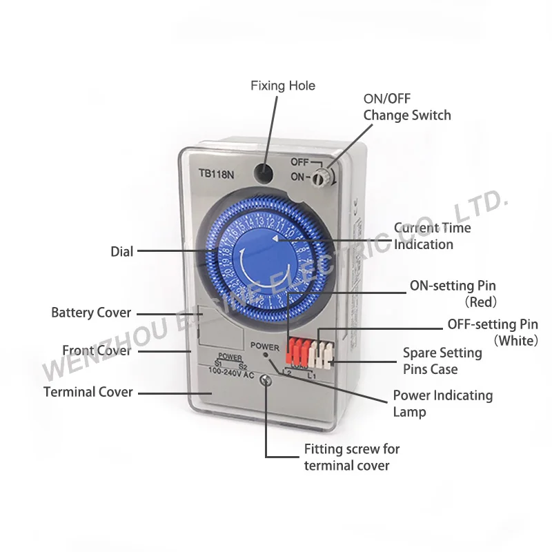 Hot Model Tb-118n Time Switch With Battery Programmable Industrial ...