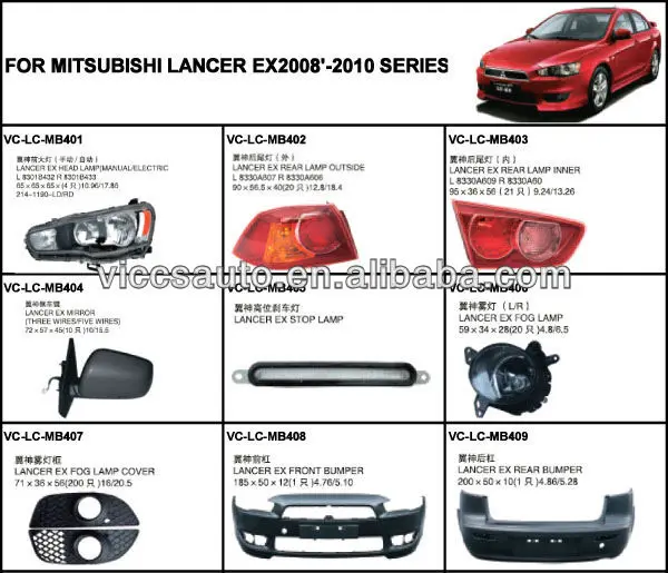 Rear Bumper For Mitsubishi Lancer Ex2008-2010 Series Viccsauto - Buy ...