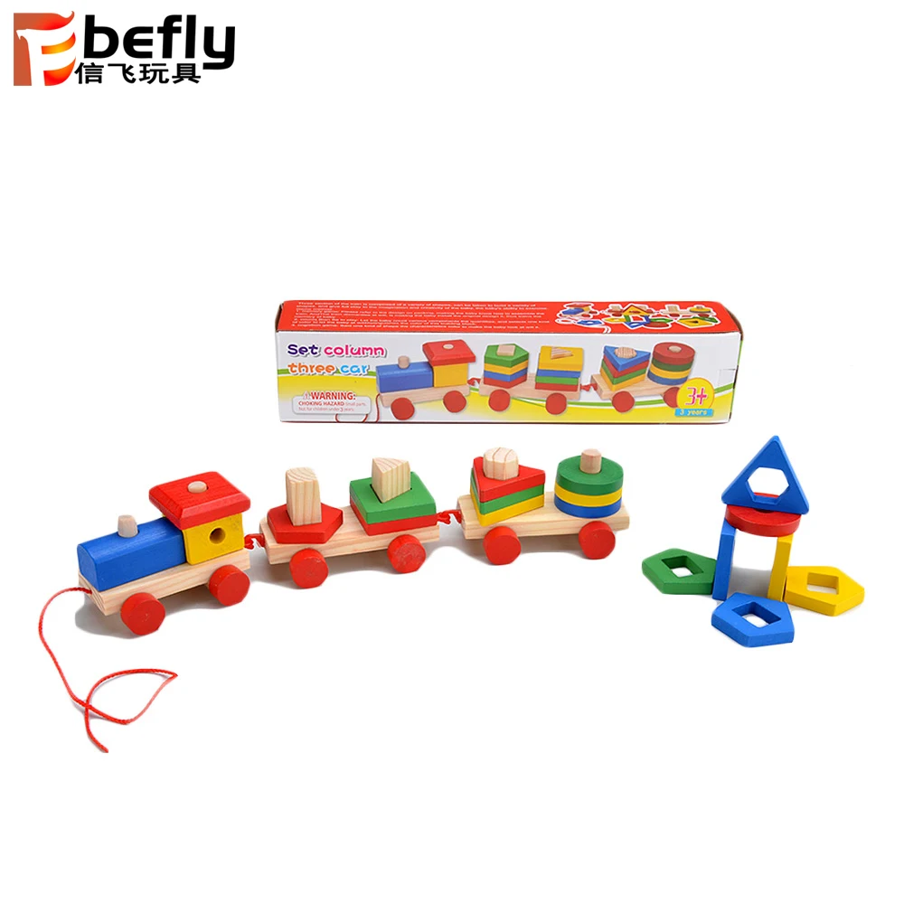 Promotion Educational Wooden Stacking Blocks Train Toy For Kids - Buy ...