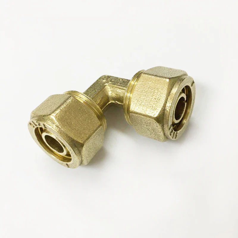 90 Degree Equal Elbow Brass Compression Fitting for Pex Al Pex Pipe