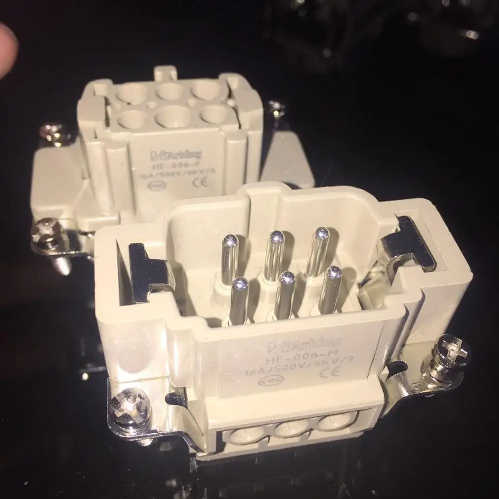 Haoke Brand Factory Direct Male And Female He Series 6 Pin Heavy Duty ...