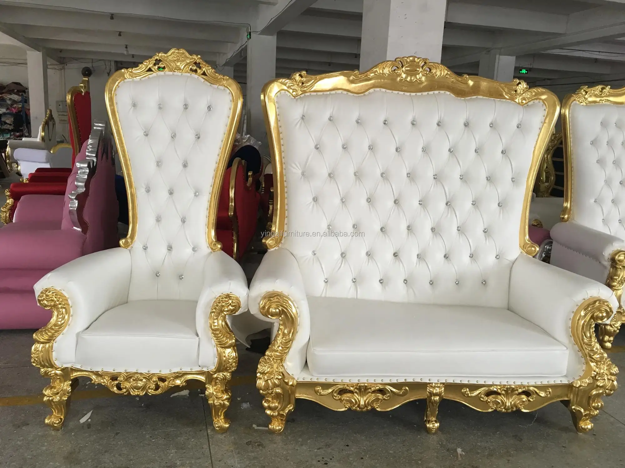 Royal King Throne Chairs for Weddings - Luxury Antique Design, Ideal ...