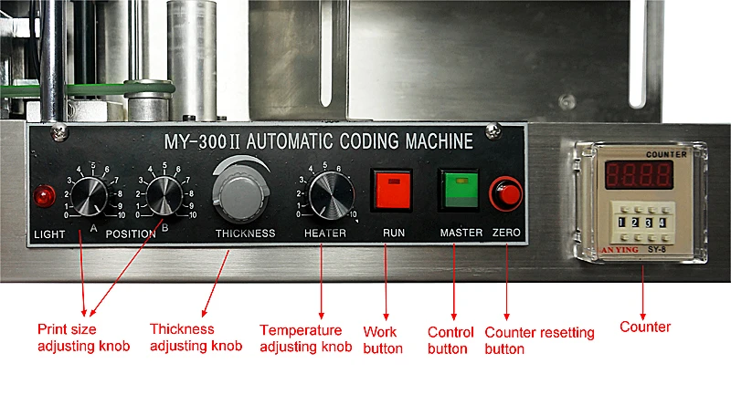 MY-300 Impress or Solid-Ink Coding Machine for Date Printing