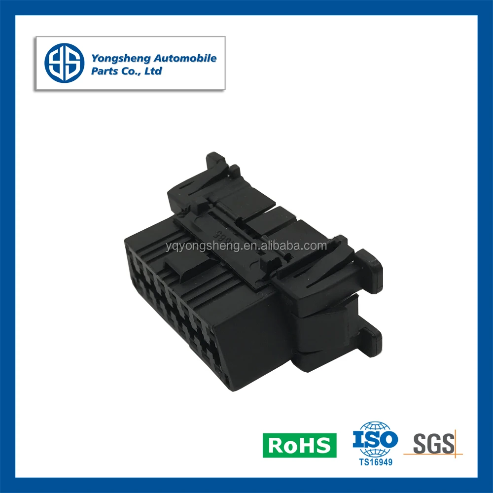 179631-2 Car Parts 16 Pin Tyco Equiva Black Automotive Plastic ...