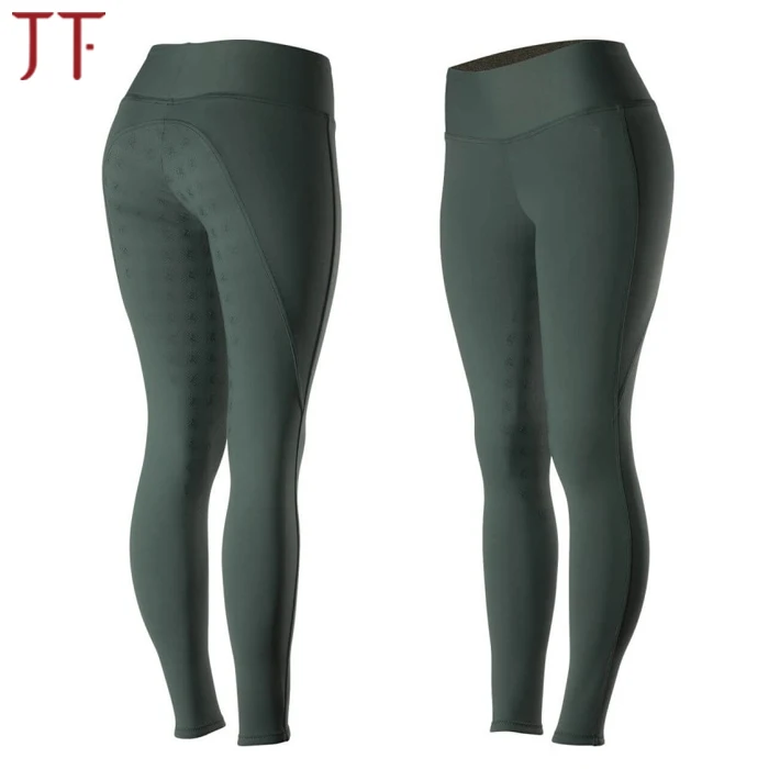 Women's Equestrian Pants Gray Ruffles Elastic Stretch Horse Riding Wear ...