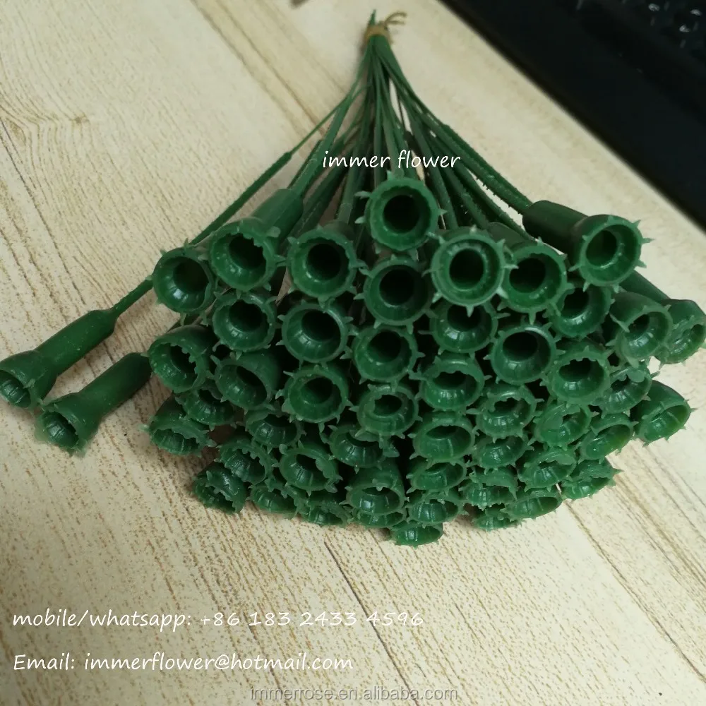 Wholesale Plastic Stem Artificial Rose for Preserved Roses