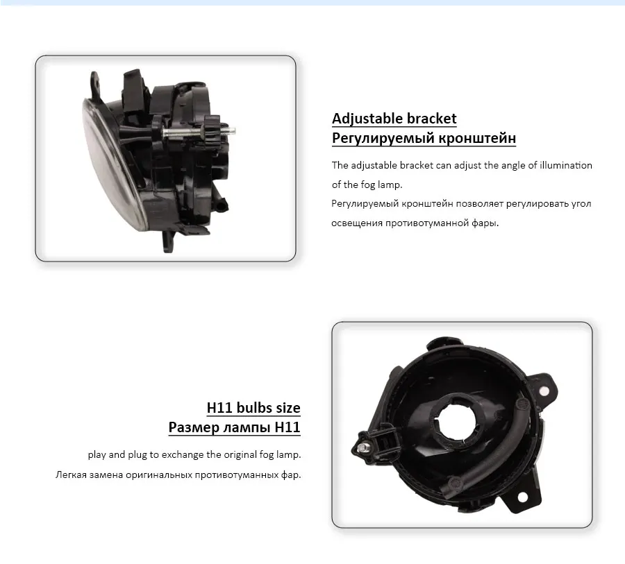 TAOCHIS Fog Lamps for Lada Granta Kalina 2 Largus - 3.0 Inch