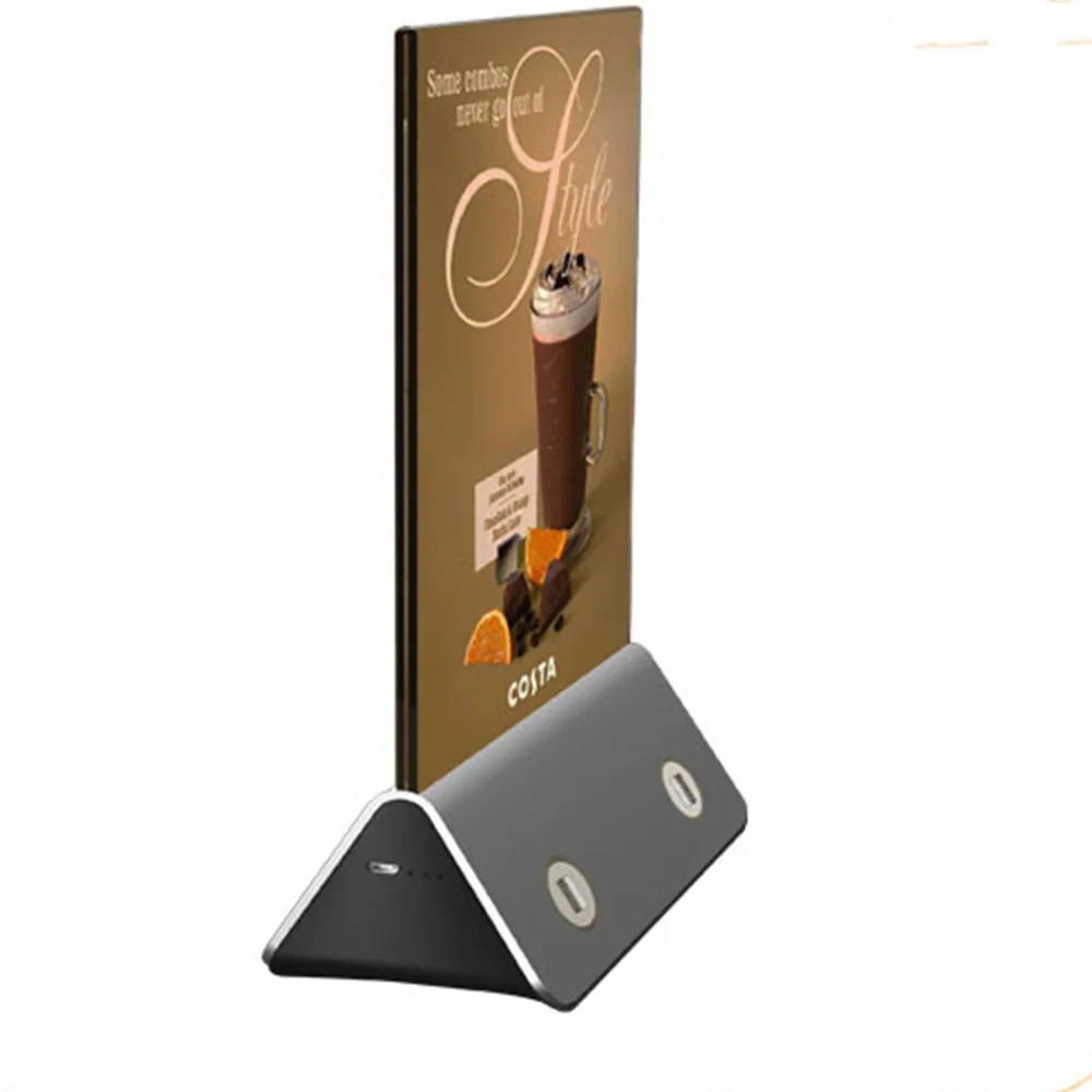 2024 New Product 10000mah Restaurant Table Menu Power Bank