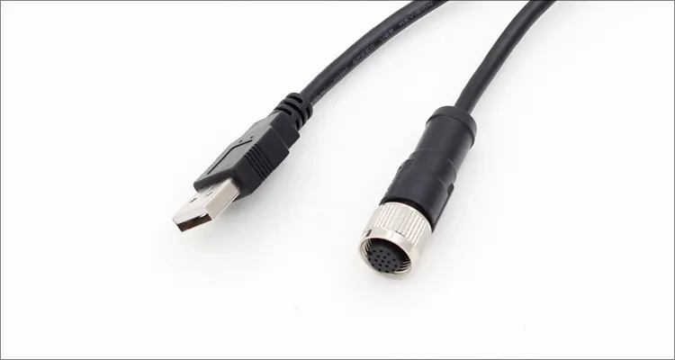 Waterproof Circular M12 17pin To Usb Cable Connector - Buy M12 17pin ...