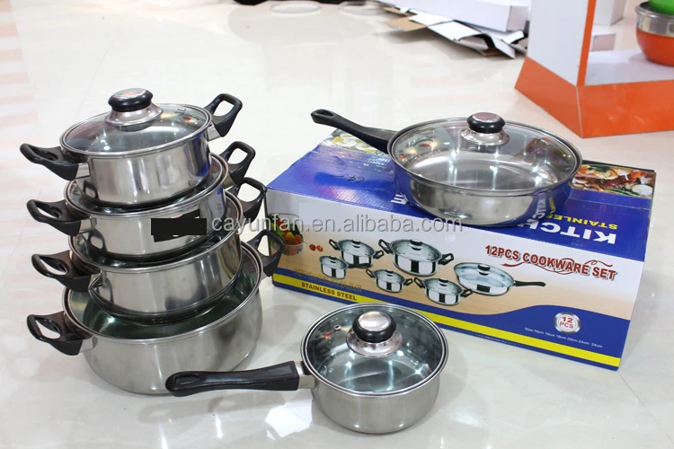 Happy Baron Cookware Set - 12pcs Stainless Steel