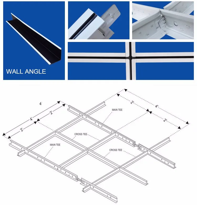 White Flat Or Groove Suspended Ceiling Framing T Grid - Buy Flat Or ...