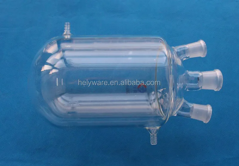 25ml to 5000ml Lab use round bottom Glass double wall tempering ...