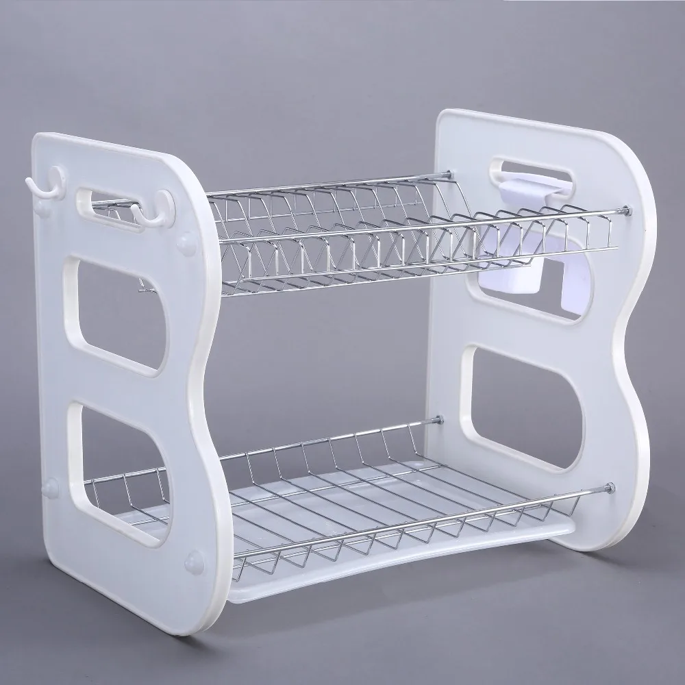 Wholesale Supply More Colors Double Layer Acrylic Plastic Dish Rack For ...