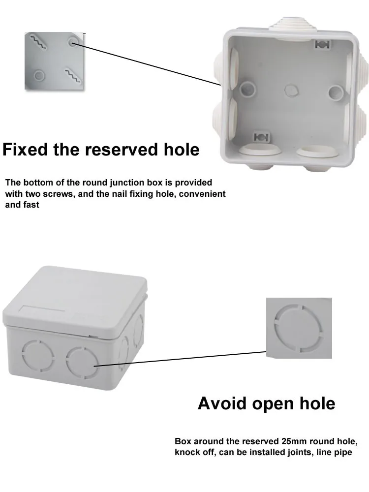 Avoid Open Hole 85*85*50mm Gray Plastic Abs Enclosure Small Electrical ...